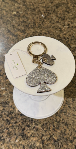 Kate Spade Glitter Spade Key Fob Keychain Bag Charm - NWT | eBay