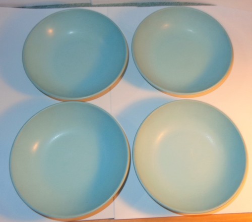 4 BOLS À DESSERT À FRUITS VINTAGE BLEU TURQUOISE WINDSOR MELMAC #408 ...