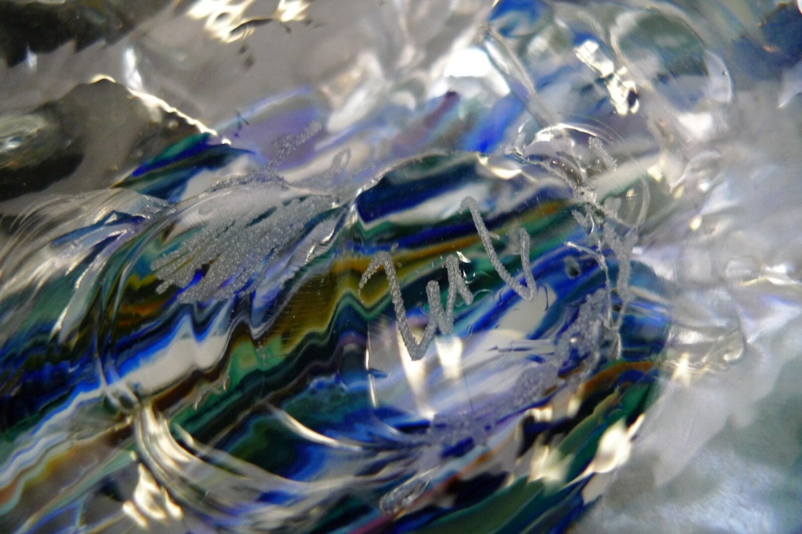 MURANO ITALY VENETIAN HAND BLOWN ART GLASS SWIRL CONCH SHELL BOWL VASE ...