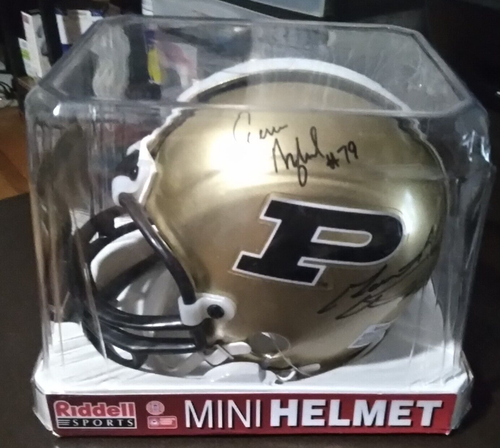AUTOGRAPHED PURDUE MINI HELMET (MATT LIGHT, PETE LOUGHEED & GENE ...