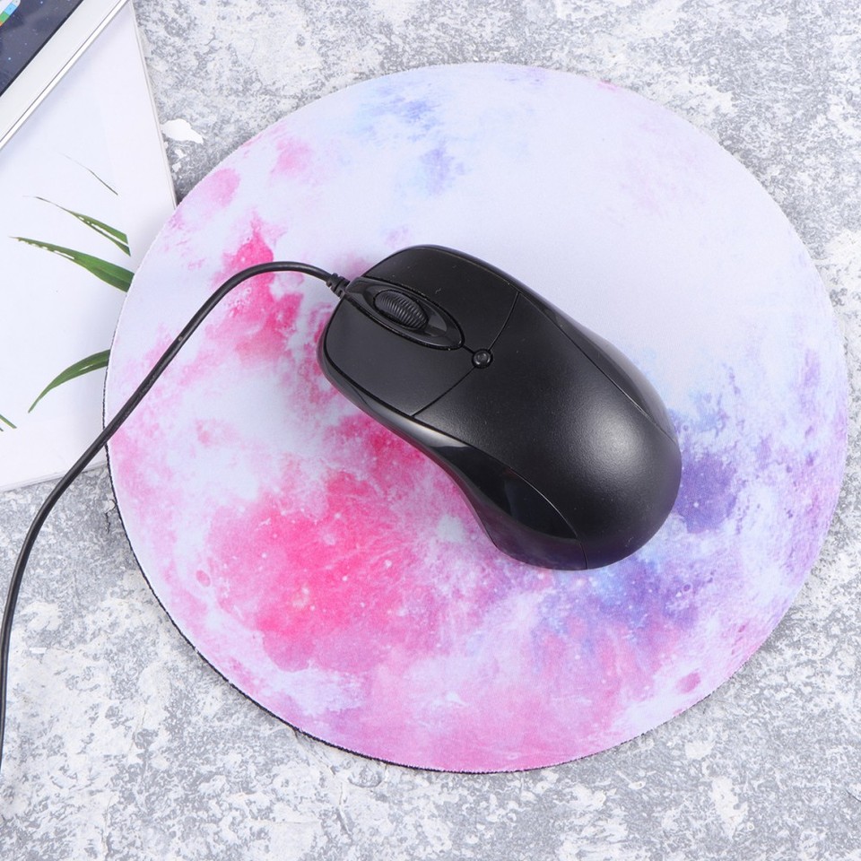Circular Mouse Pad Full Moon Computer Mouse Pad Rubber Cloth Mouse Mat ...