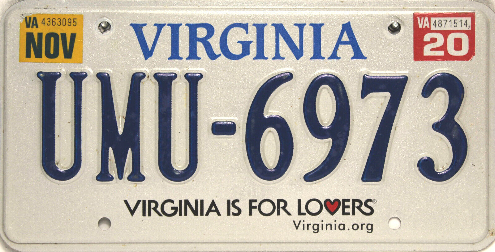 Virginia License Plate original US Nummernschild Originalbild | eBay