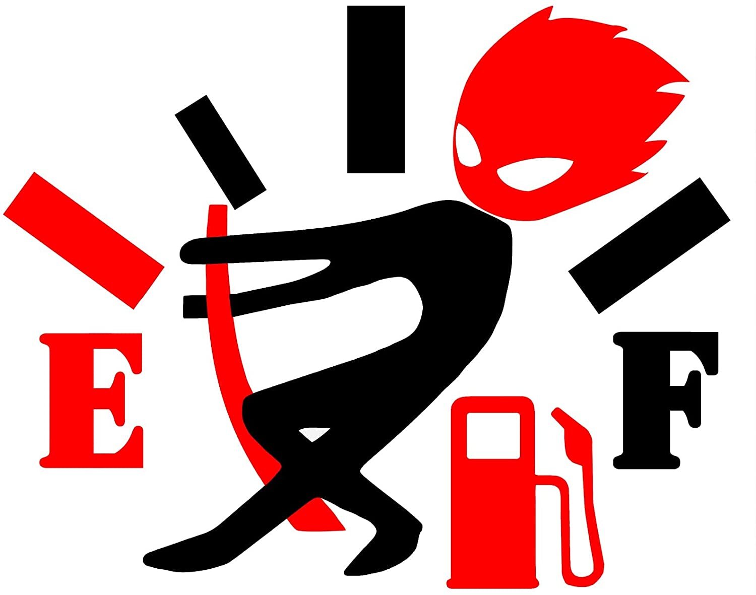 High Gas Consumption Decal Funny Laptop Fuel Gage Gas tank Bumper ...