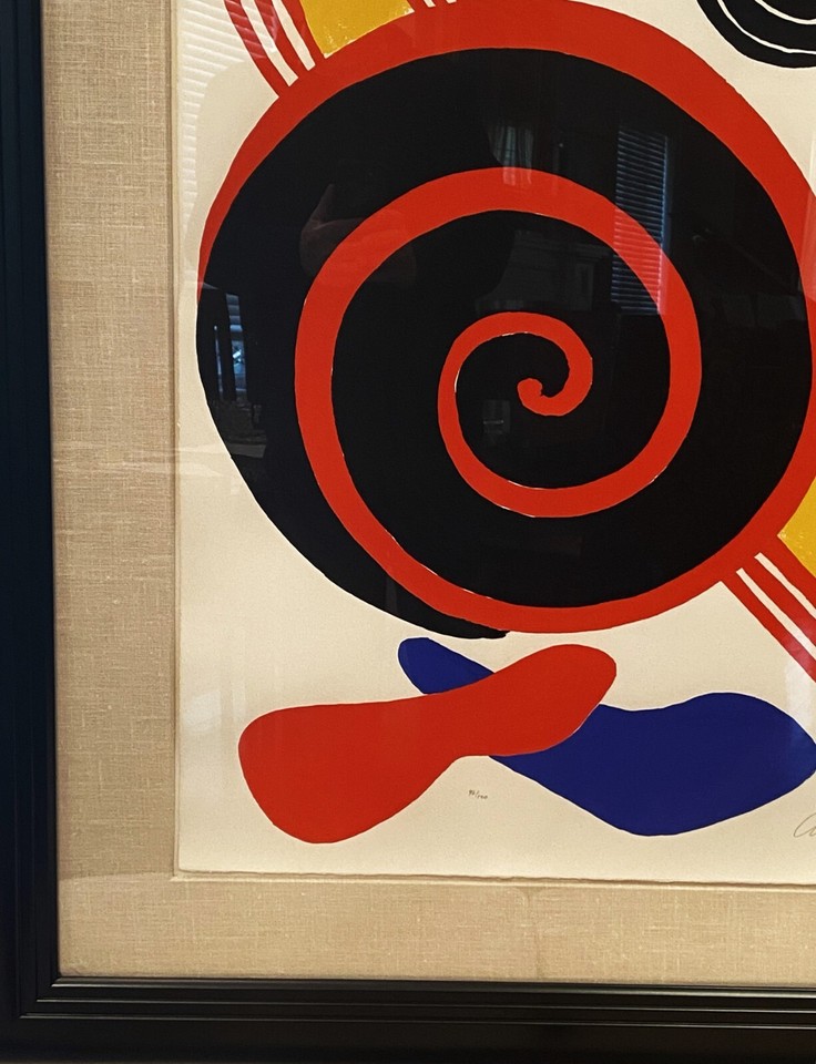 Alexander Calder, c. 1969 Orig. Hand-Signed Lithograph On BFK Rives ...