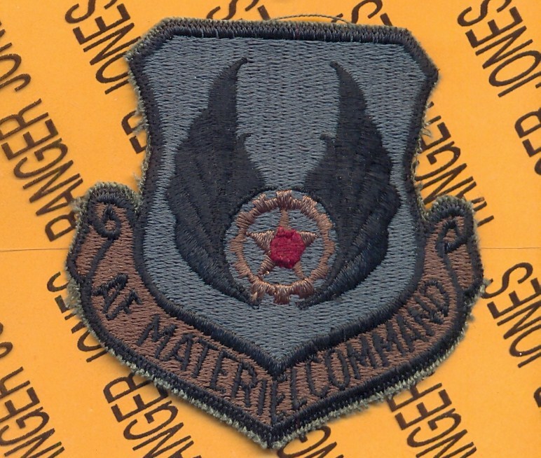 USAF Air Force Material Command AFMC OD Green & Black BDU ~3" patch c/e ...