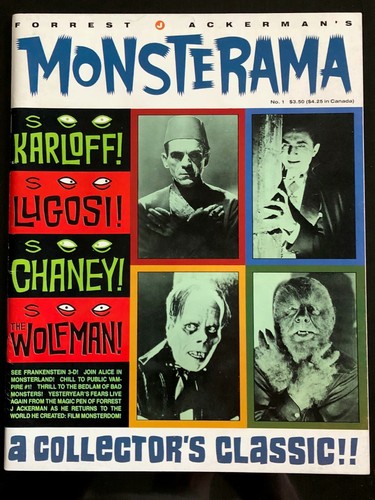 FORREST ACKERMAN'S MONSTERAMA #1 1991 KARLOFF LUGOSI CHANEY JR. RARE VINTAGE NM | eBay