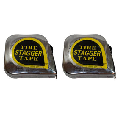 (2 Pack) 10' Racing Tire Stagger Tape Measure Magnetic Back Chrome ...