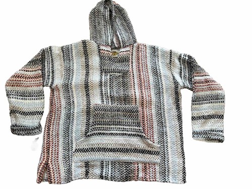 Earth Ragz Sweatshirt Large Multi Colored Hoodie Mexican Baja Drug Rug ...