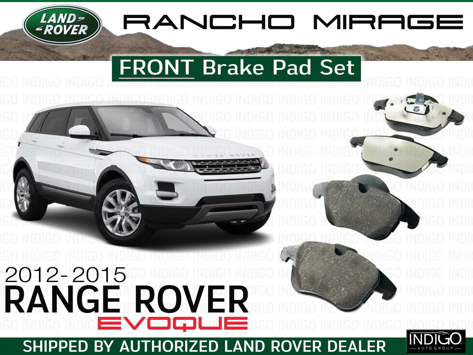 Range+Rover+Evoque+2012-2015+Front+Brake+Pads+LR134693+Genuine for sale ...