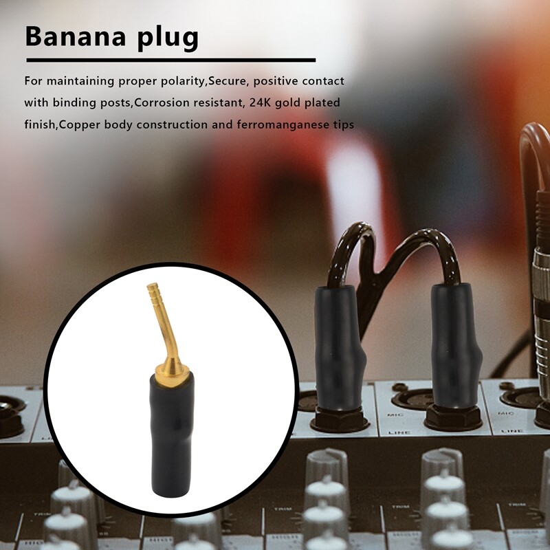 10-Pair 2mm Banana Plug Pin Screw Type, Audio Speaker Cable ...