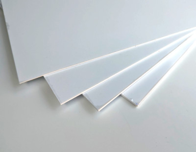 Plastic Styrene Sheet White A2 Paper Size 1, 1.5, 2 or 3mm thick Gloss ...