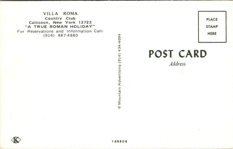 Callicoon NY Villa Roma Country Club Multi View True Roman Holiday ...