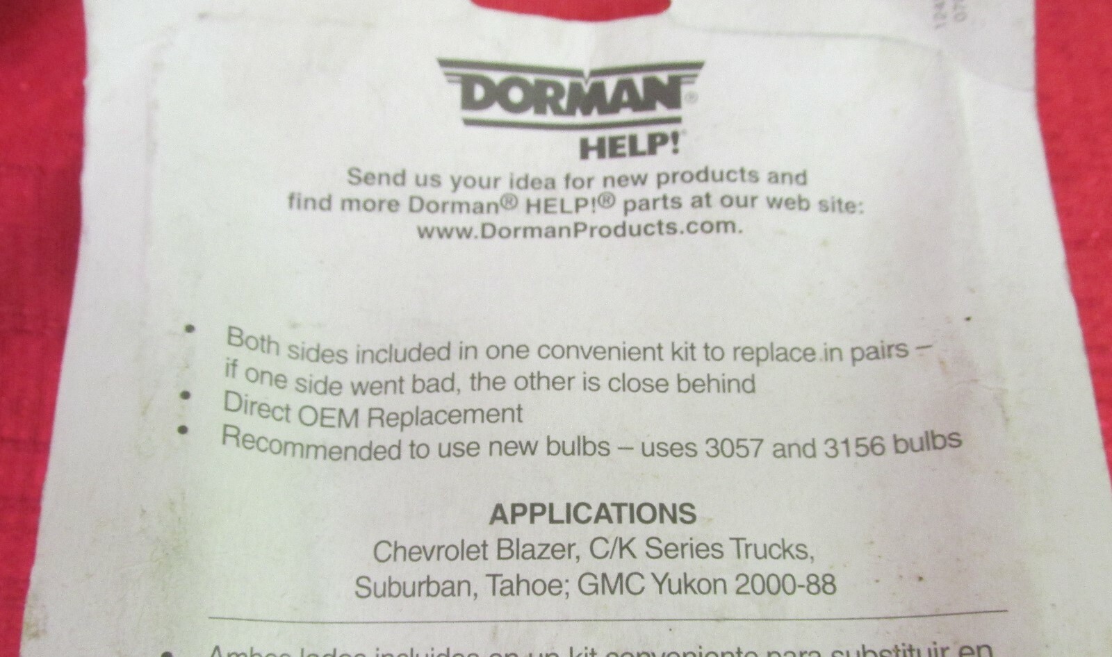 TAIL LIGHT CIRCUIT BOARD GM - DORMAN 70001 1988-2000 BLAZER SUBURBAN ...