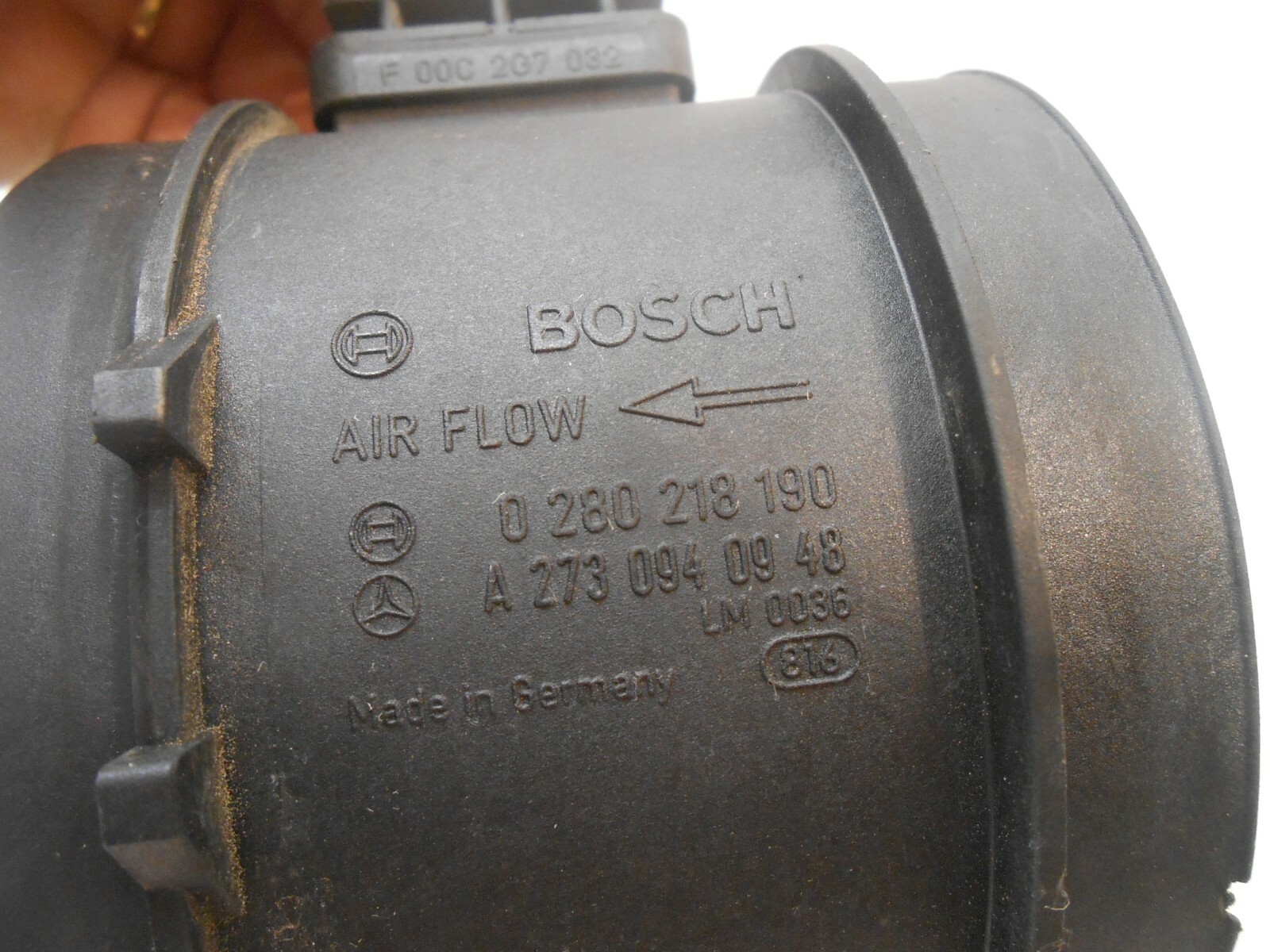 2006-11 Mercedes W209,CLK500 MASS Air flow Meter sensor OEM A2730940948 ...