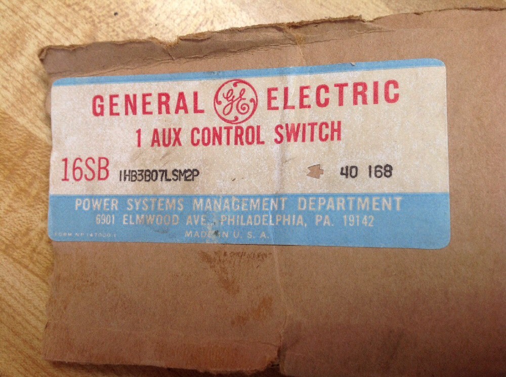 General Electric GE Type SB-1 Aux Control Switch 16SB - 1HB3B07LSM2P 3 ...