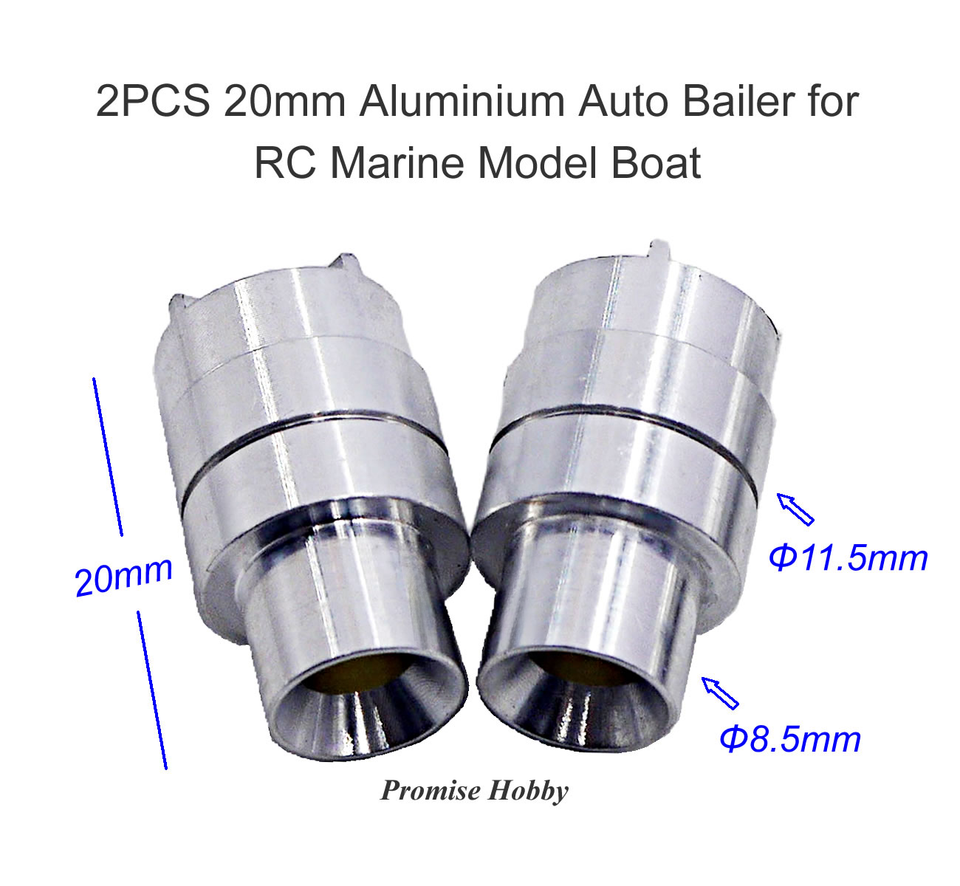 2PCS 26mm / 20mm Aluminium Auto Bailer for RC Marine Model Boat | eBay