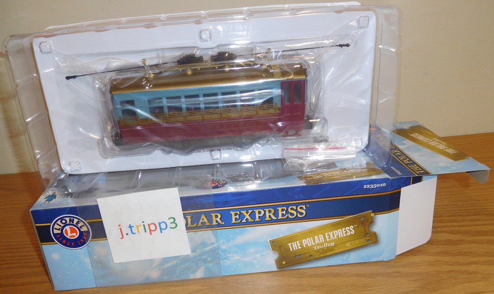 LIONEL 2235010 THE POLAR EXPRESS TROLLEY CAR O GAUGE TRAIN MOTORIZED ...