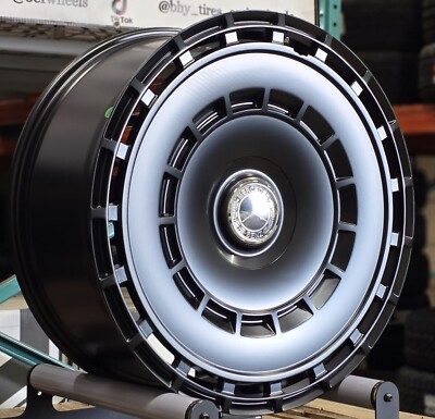 24" Wheels Black Satin Rims Tires Fit 5x130 Mercedes G Wagon G63 G500 ...