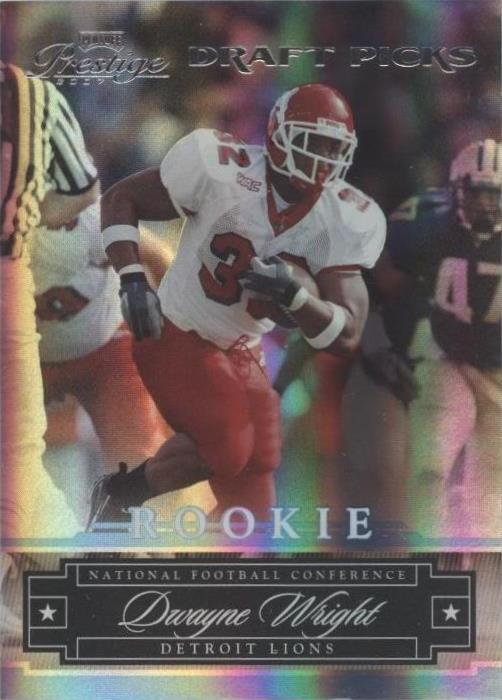 2007 Playoff Prestige - Dwayne Wright #248 Draft Picks Light Blue /999 ...