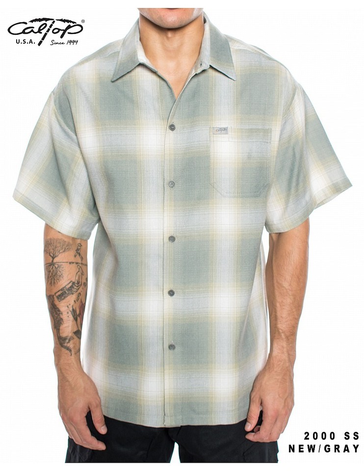 CALTOP OLD SCHOOL FLANNEL VETERANO SHORTSLEEVE SHIRT PLAID SM-5X ...