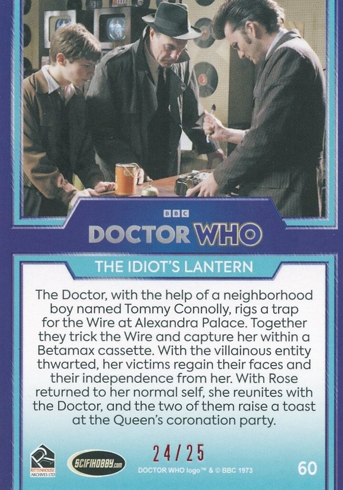 Rare New 2023 Doctor Who Red TARDIS Parallel Base chase card number 60 ...
