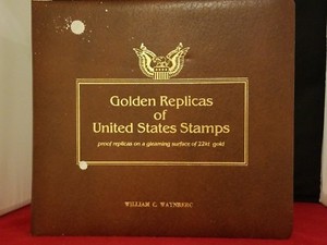 GOLDEN REPLICAS OF UNITED STATES STAMPS 22KT GOLD 1981-1983 TOTAL 42 ...