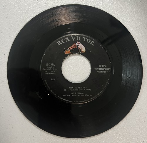 JOE REISMAN 45 RPM Record "WHAT'D HE SAY?" / "LOVE SONG FROM HOUSEBOAT ...