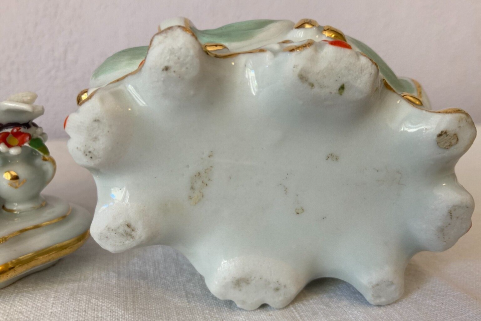 Victorian 1880s Conta & Boehme Porcelain Fairing Trinket Box Mermaid ...