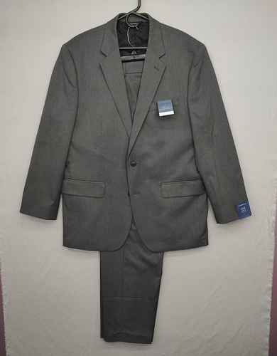Croft & Barrow Suit Mens 44R Gray Blazer Jacket Pants 36x32 Classic Fit ...