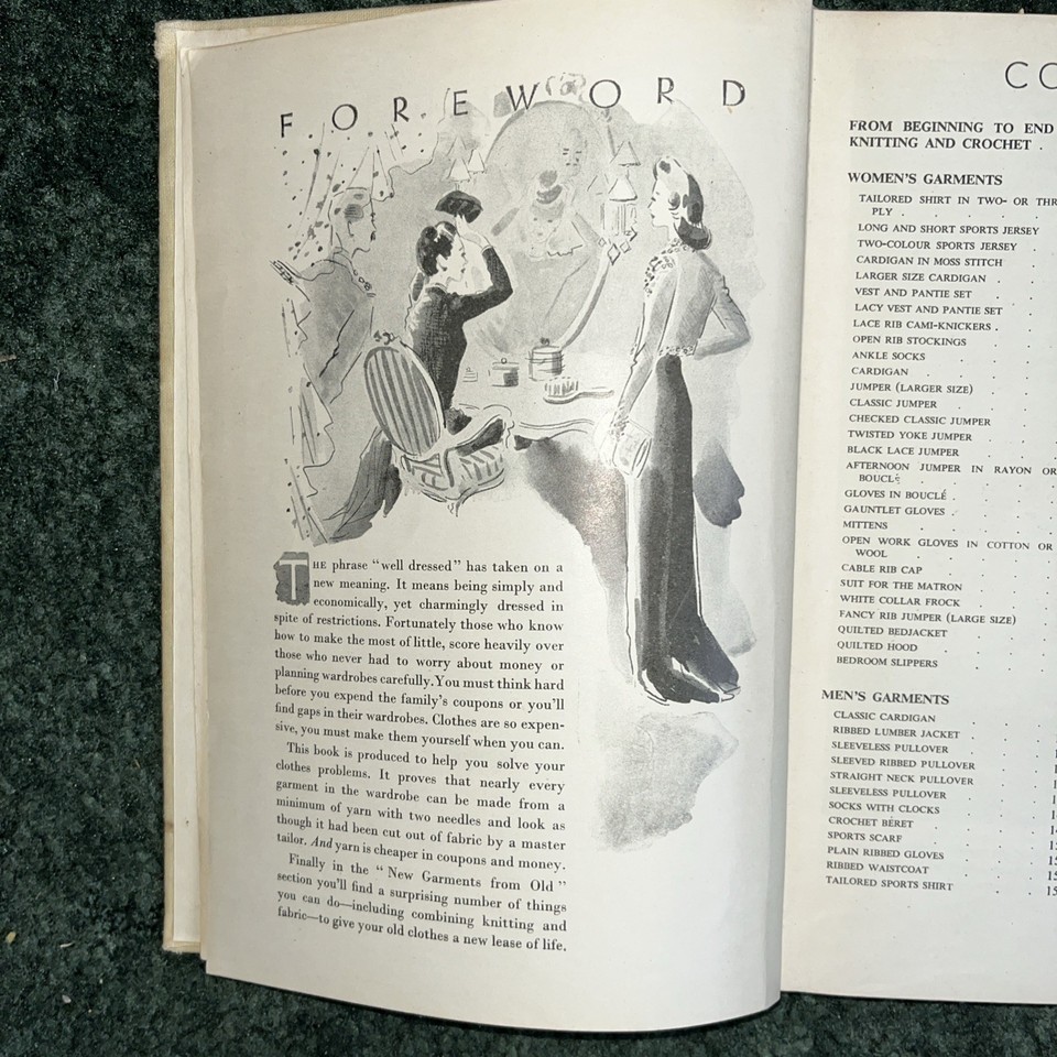 Vintage 1940s hardback Book Complete Home Knitting Illustrated | eBay UK