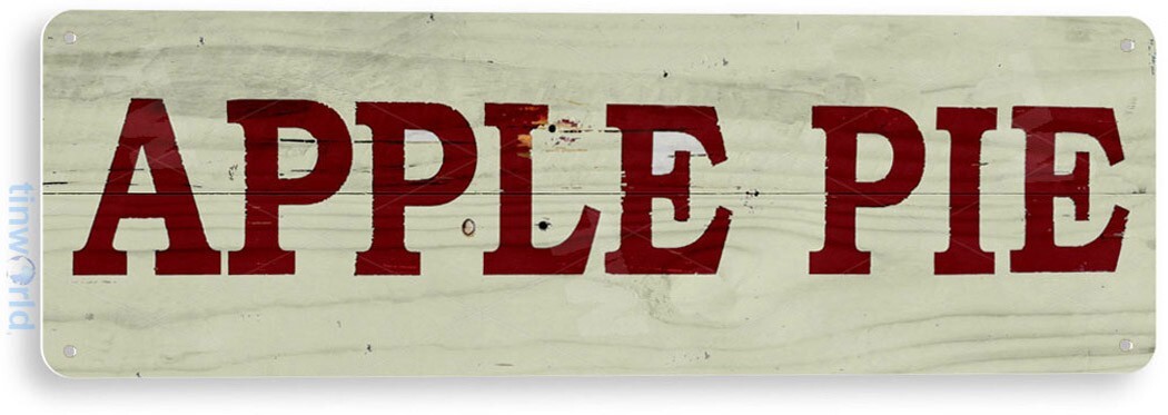 TIN SIGN Apple Pie, Kitchen, Cottage, Rustic, Distressed, Farmhouse ...