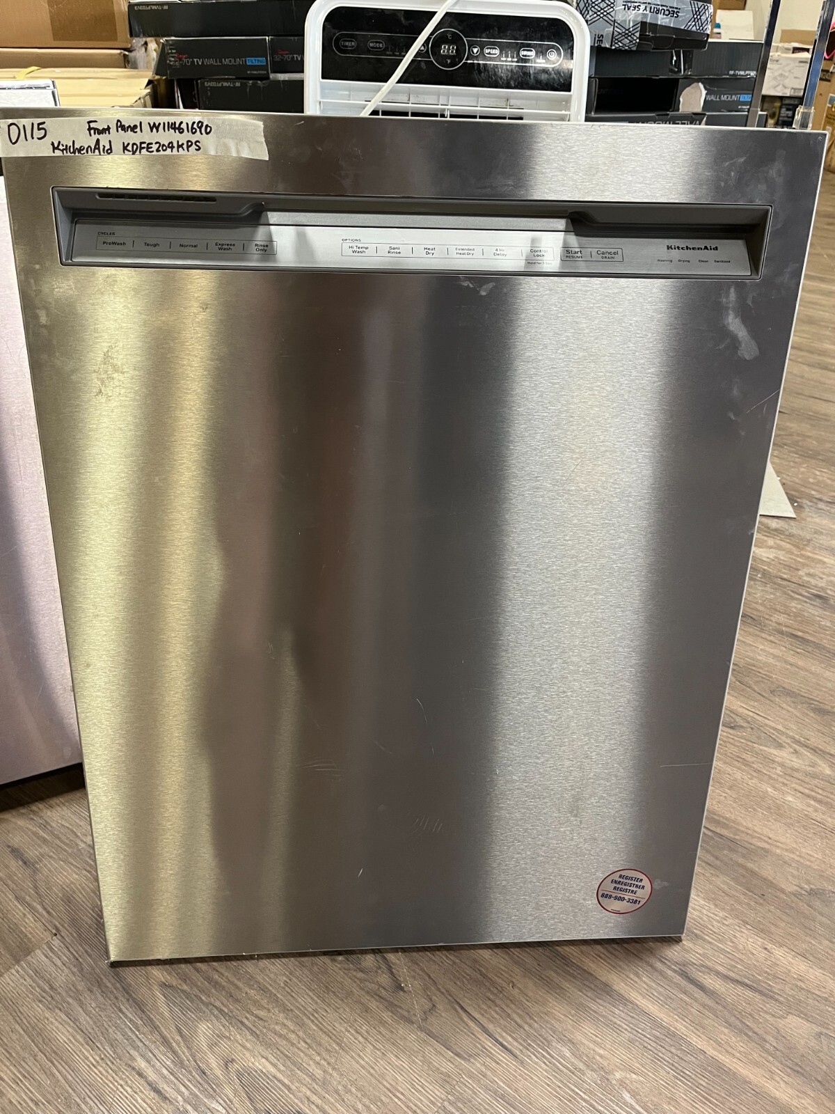 OEM Door Stainless Steel W11461690 for KitchenAid Dishwasher KDFE204KPS ...