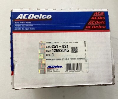 NEW GM OEM ENGINE WATER PUMP- GENERAL MOTORS GMC 12692045 | eBay