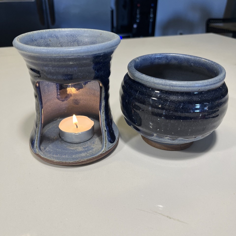Vtg 2studio art pottery Wax Warmer Tealight/Votive Hand Made Out Of ...