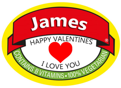 PERSONALISED MARMITE VALENTINES DAY 250G JAR LABEL - ANY NAME & MESSAGE ...