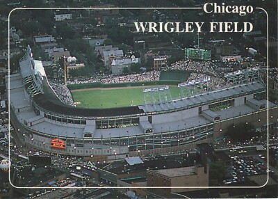 Wrigley Field Home of the Chicago Cubs Stadium Postcard First Night ...