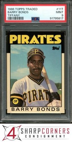 1986 TOPPS TRADED TIFFANY #11T BARRY BONDS RC PIRATES PSA 9 | eBay