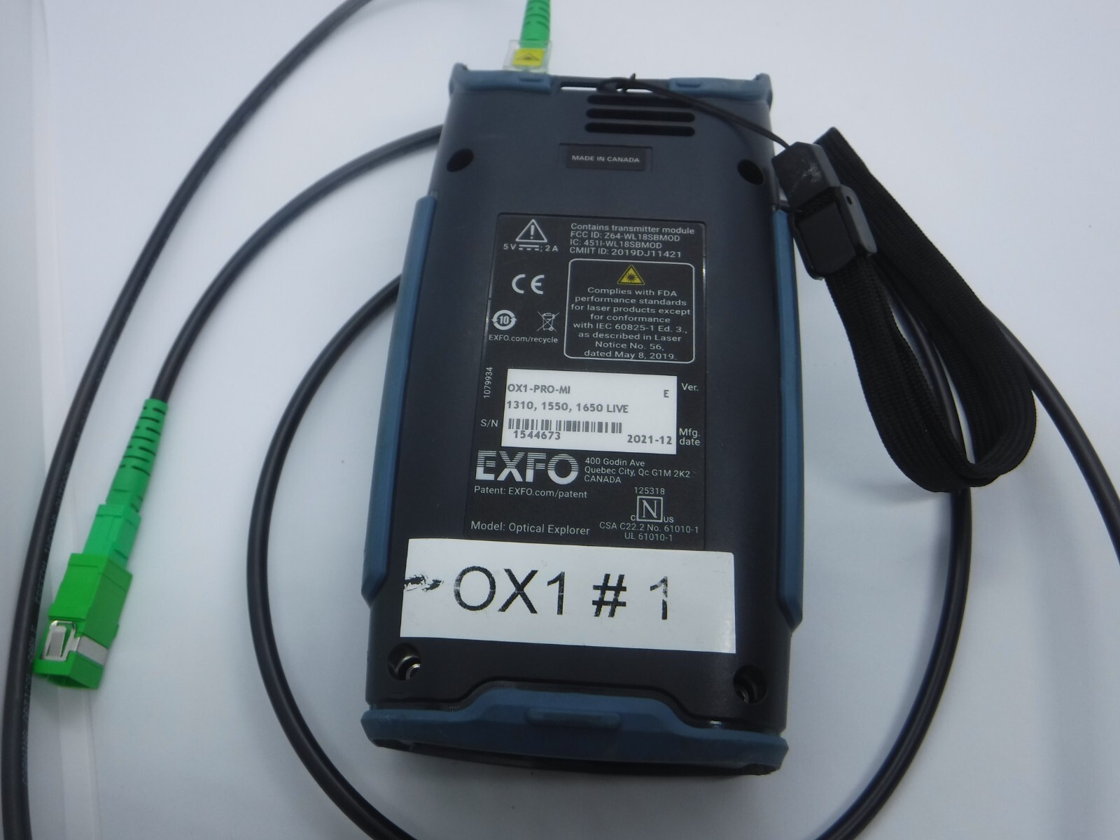 EXFO OX1-PRO-MI-88 1310/1550/1650 nm Optical Fiber Multimeter - Loss ...