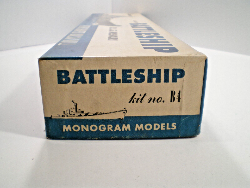 VINTAGE 1945 MONOGRAM WOODEN BATTLESHIP MODEL "USS MISSOURI " 78 years ...
