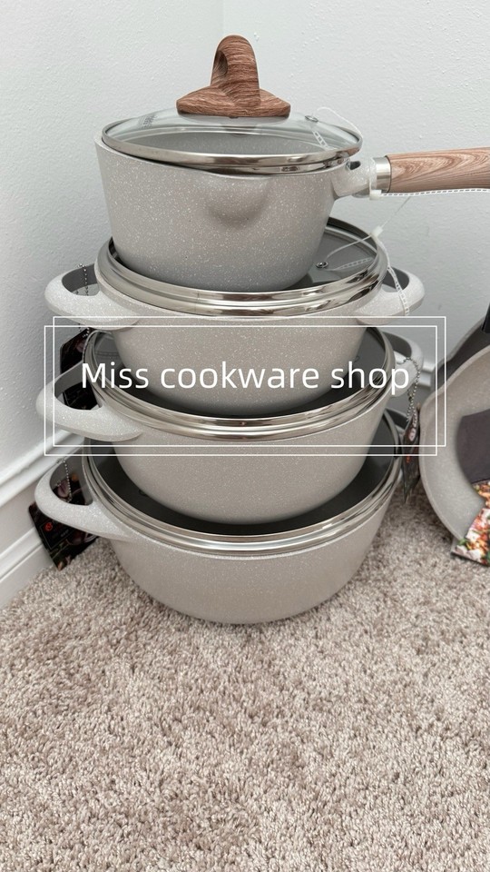 Masterclass Premium Cookware Gray Off Speckled Beige 10 Piece Set | eBay
