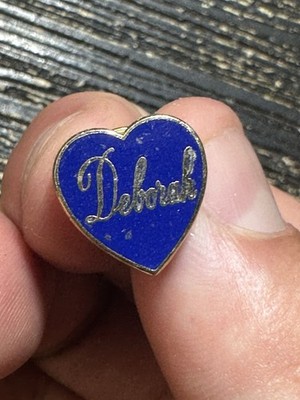 Deborah Blue Heart Lapel Pin Badge Hat Jacket Vest K575 | eBay