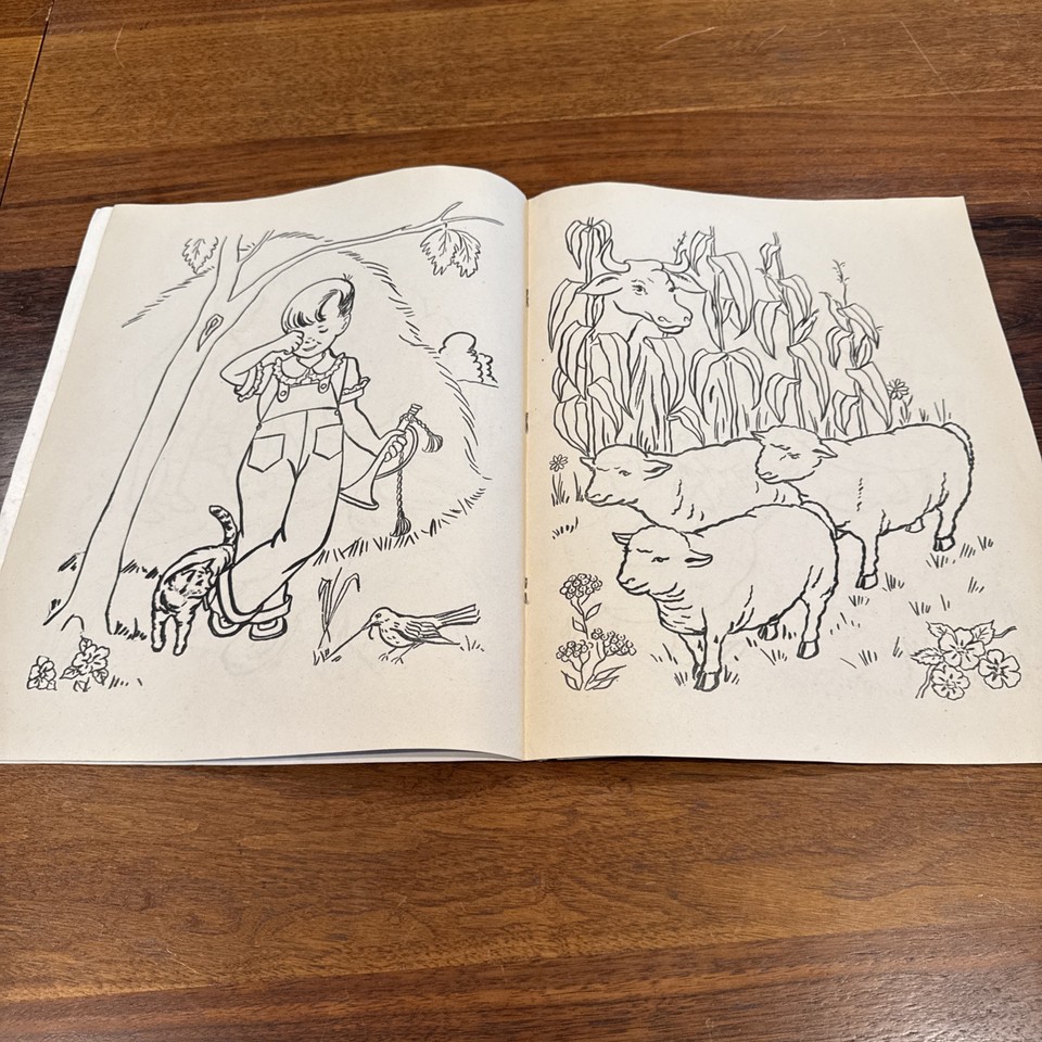 Vintage Rock - A - Bye Coloring Book Reuben H. Lilja Co. 16 Pages RARE ...