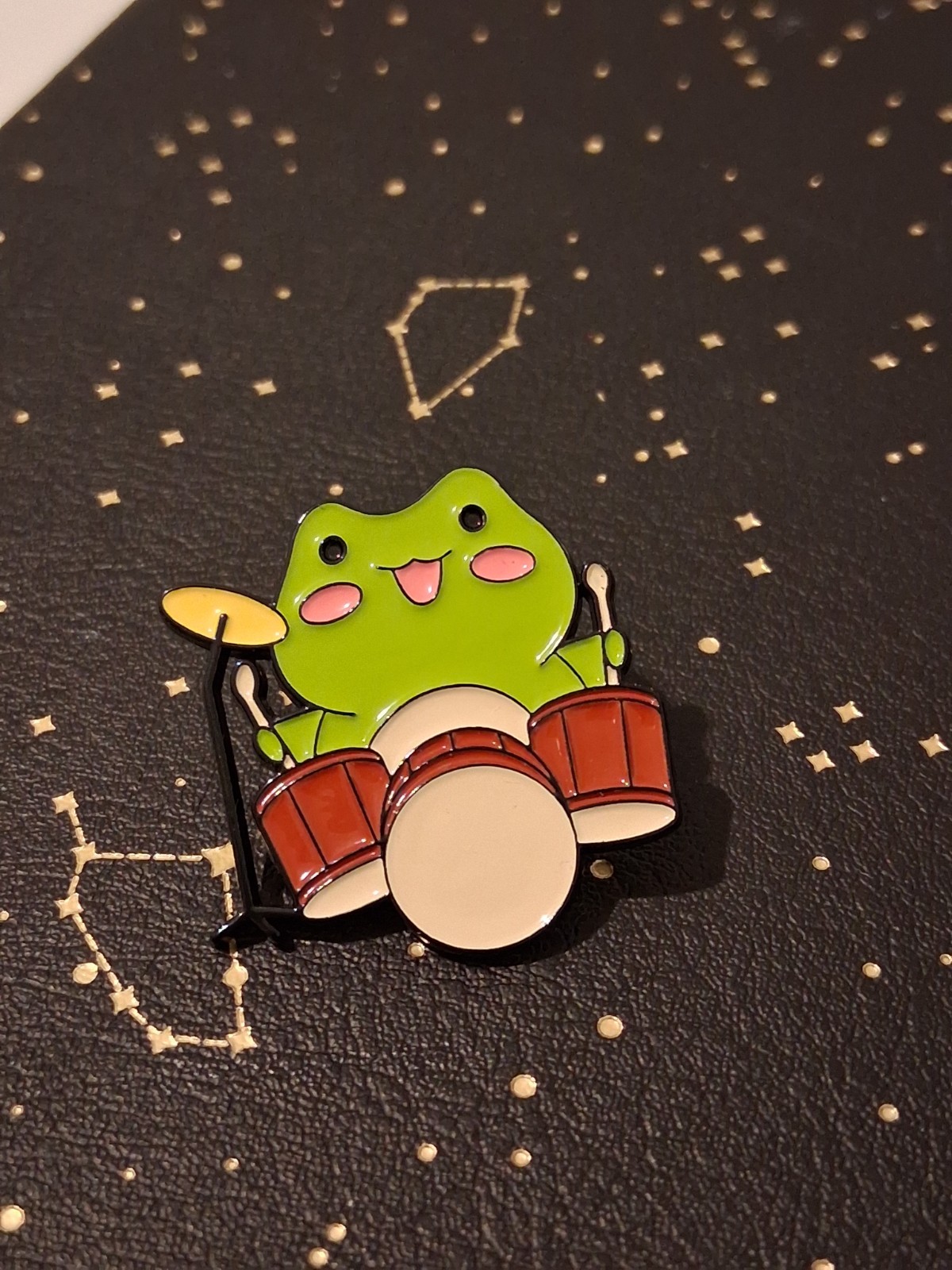 Cute Frog Band Drums Enamel Pin Badge Drummer | eBay UK