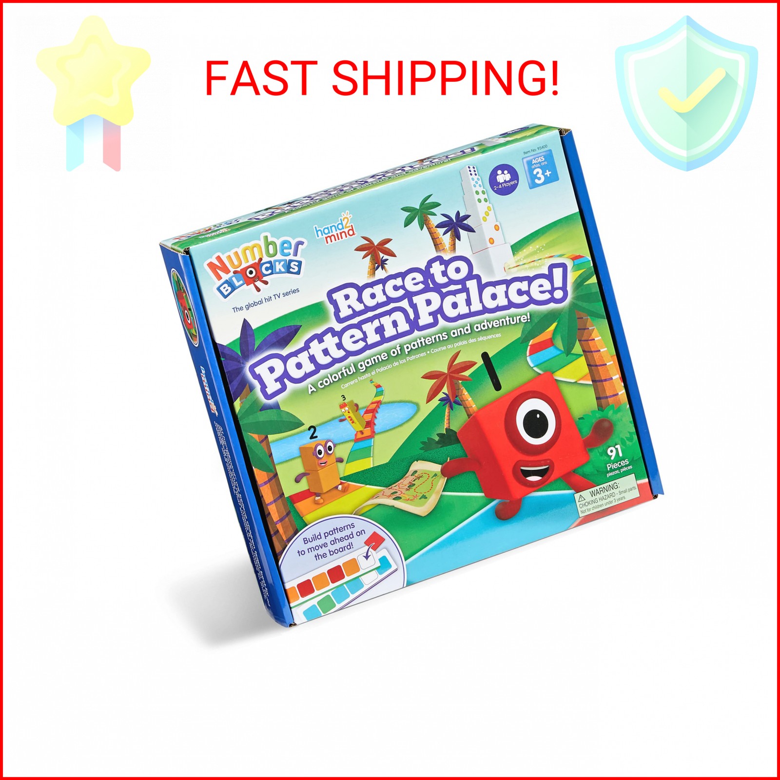 hand2mind Numberblocks Race to Pattern Palace! Board Game, Educational ...