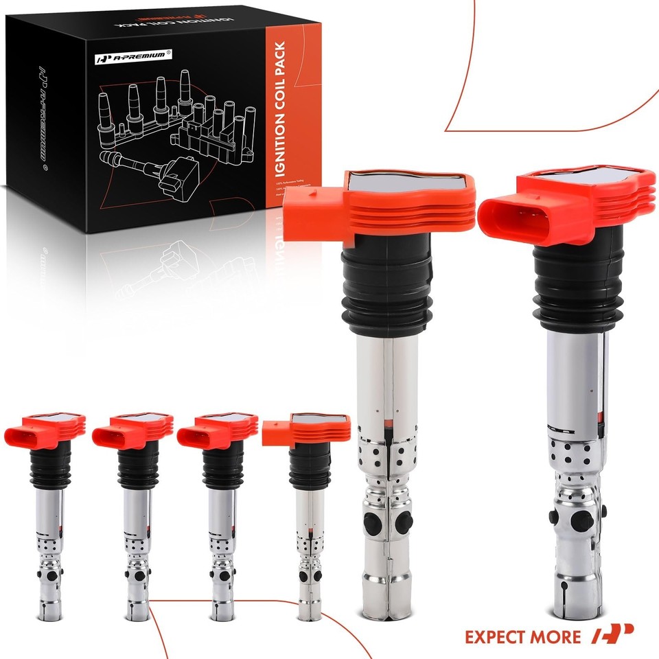 A-Premium Engine Ignition Coil Packs Set of 6 Compatible with Audi A4 ...