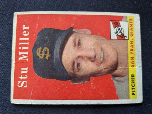 1958 Topps Baseball Card # 111 Stu Miller - San Francisco Giants (GD ...