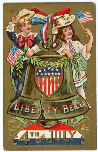4th Fourth of July Liberty Bell with Children | eBay