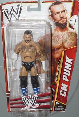 CM PUNK WWE Mattel Basic Series 24 #02 Wrestling Action Figure Toy VERY ...