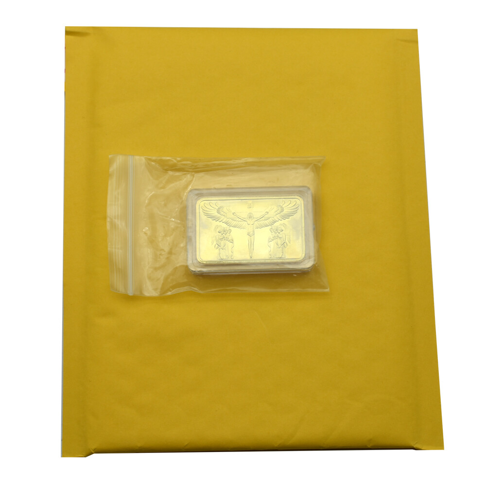 Jesus Tied To The Cross GOLD Bar Metal Relief Commemorative Medal ...