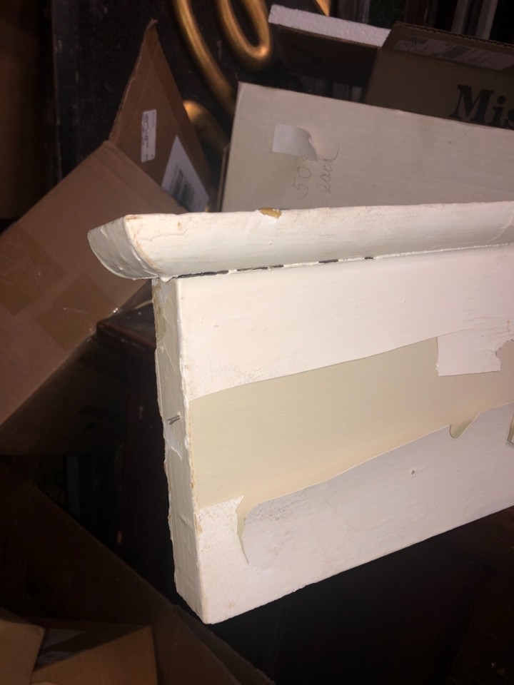 c1860 vintage WINDOW pediment VICTORIAN lintel ~ header 45/43” x 8.5 x ...